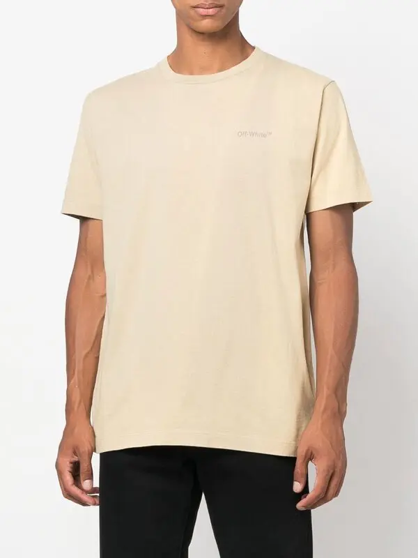 Off-White Logo-print Short-sleeve T-shirt - Neutrals