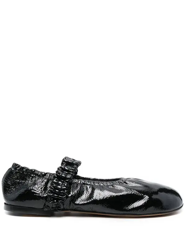 Proenza Schouler Elasticated-strap High-shine Ballerina Shoes