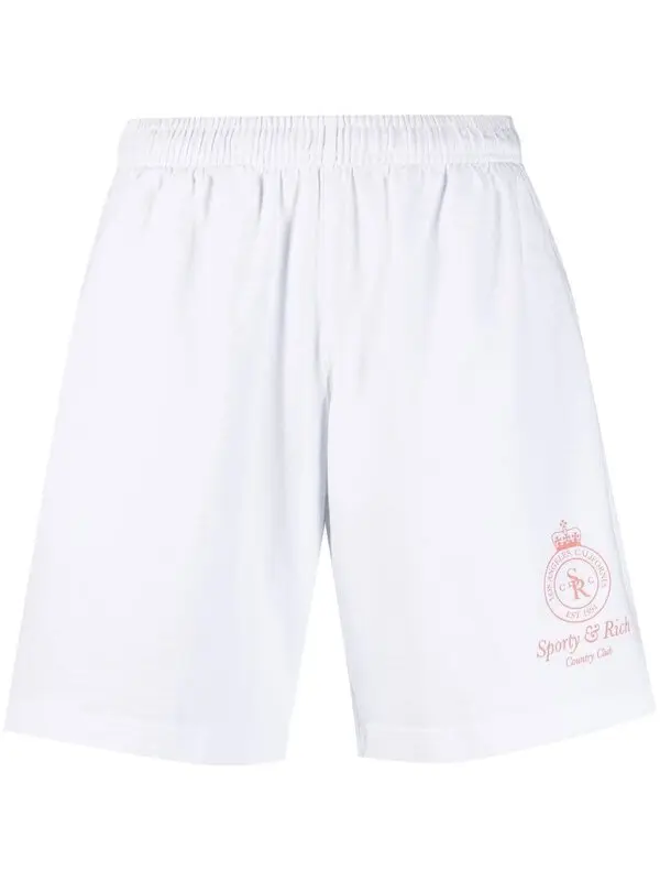 SPORTY & RICH Logo-print Shorts