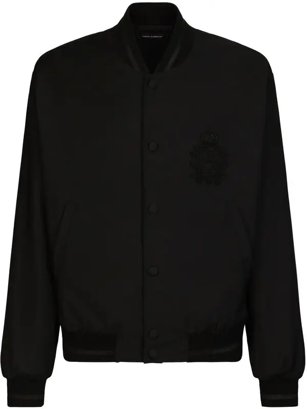 Dolce & Gabbana Heraldic-patch Bomber Jacket