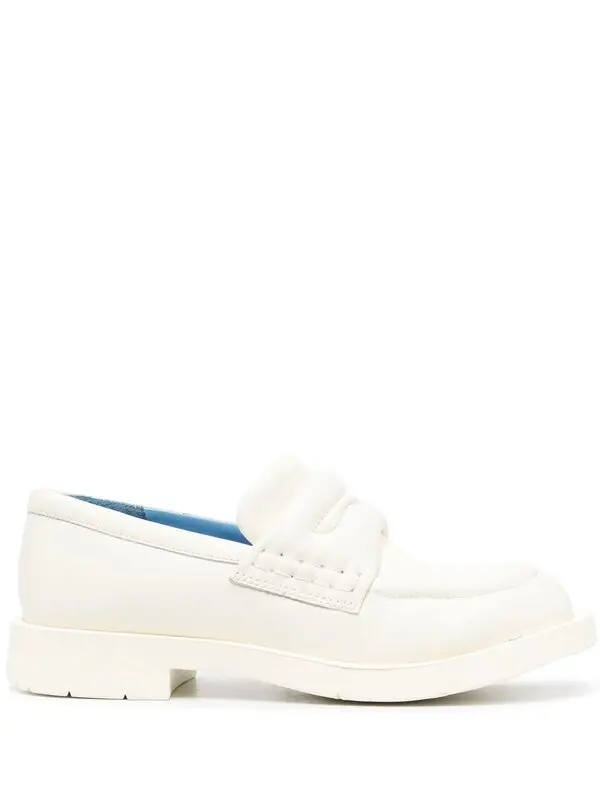 Camper Padded Leather Loafers - White