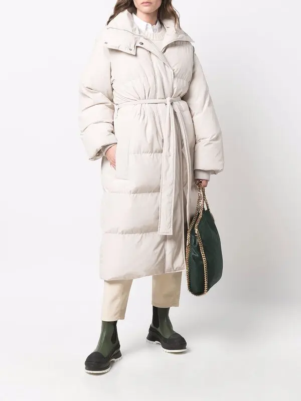 Stella McCartney Funnel-neck Long Puffer Coat