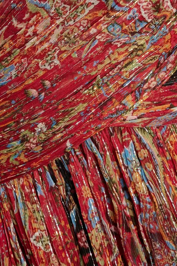 Etro Wrap-effect Printed Silk-crepon Blouse
