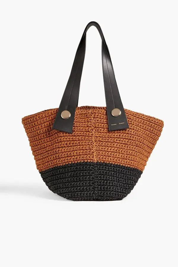 Proenza Schouler Tobo Twotone Crochet Tote - Tan