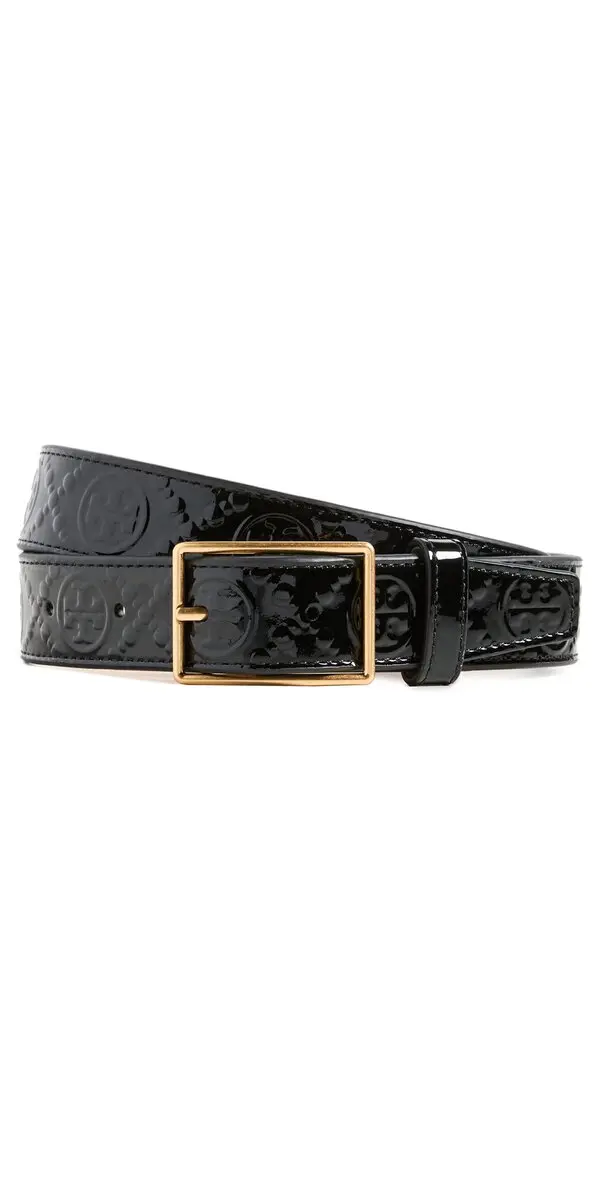 Tory Burch T Monogram Patent Belt