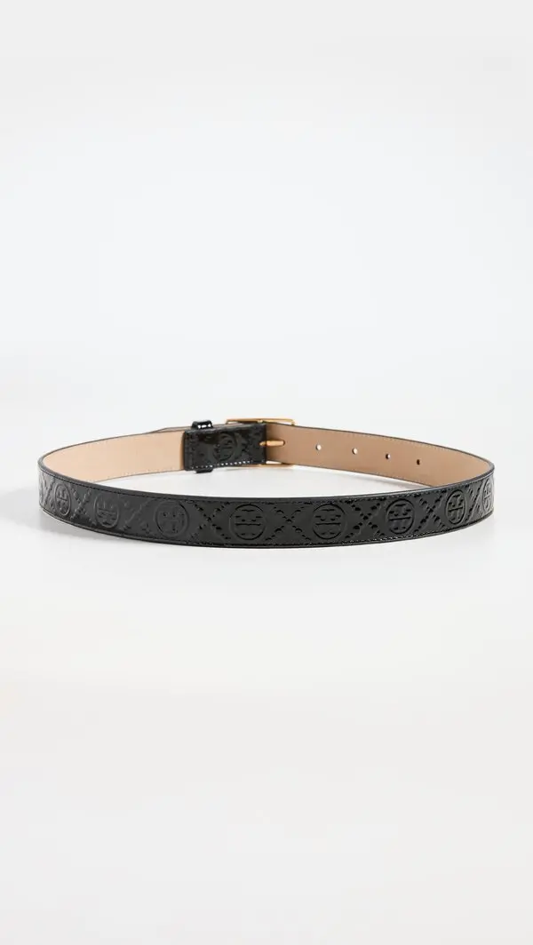 Tory Burch T Monogram Patent Belt