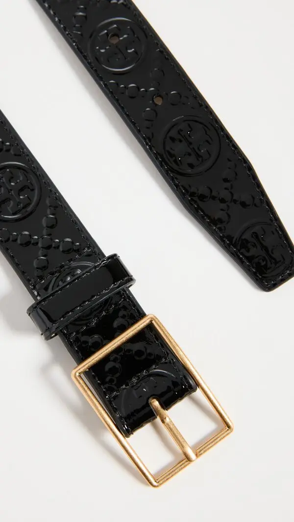 Tory Burch T Monogram Patent Belt
