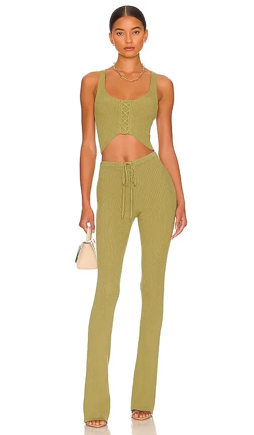 CAMILA COELHO Artemis Lace Up Knit Pant