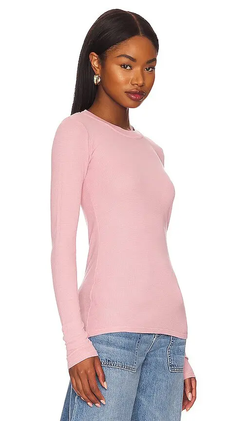 Lamade Long Sleeve Crew Neck Top - Pink Quartz