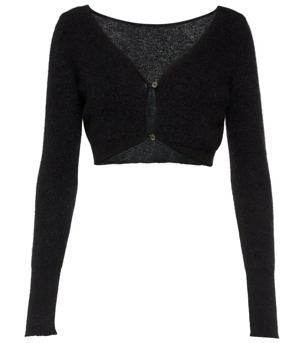 Jacquemus Le Cardigan Alzou Cropped Cardigan - Black