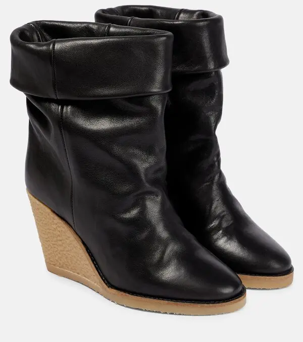 Isabel Marant Étoile Totam Wedge Leather Ankle Boots
