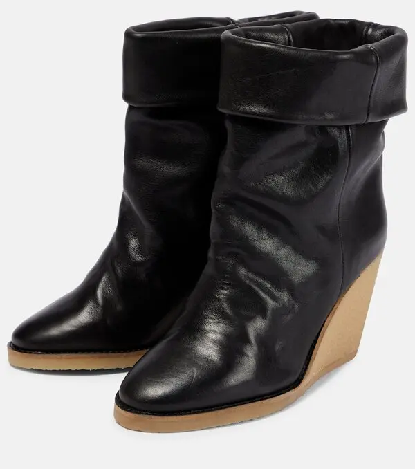 Isabel Marant Étoile Totam Wedge Leather Ankle Boots