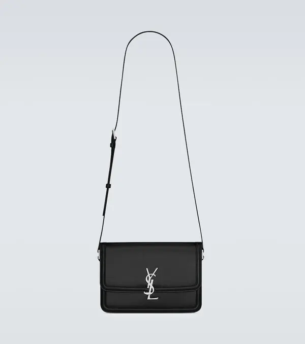 Saint Laurent Solferino Medium Leather Crossbody Bag - Black