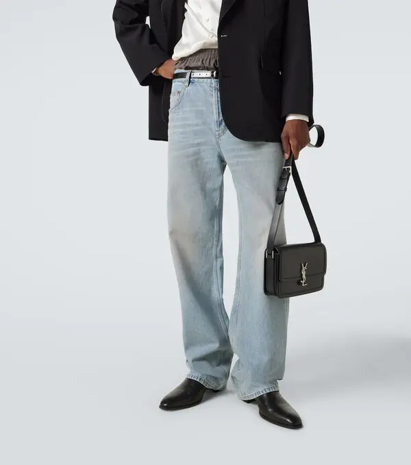 Saint Laurent Solferino Medium Leather Crossbody Bag