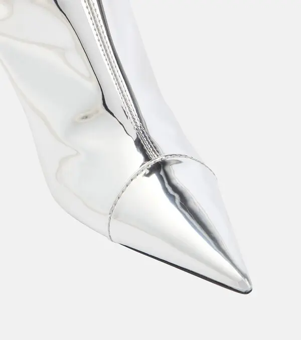 Alexandre Vauthier Alex 105 Metallic Knee-high Boots - Silver