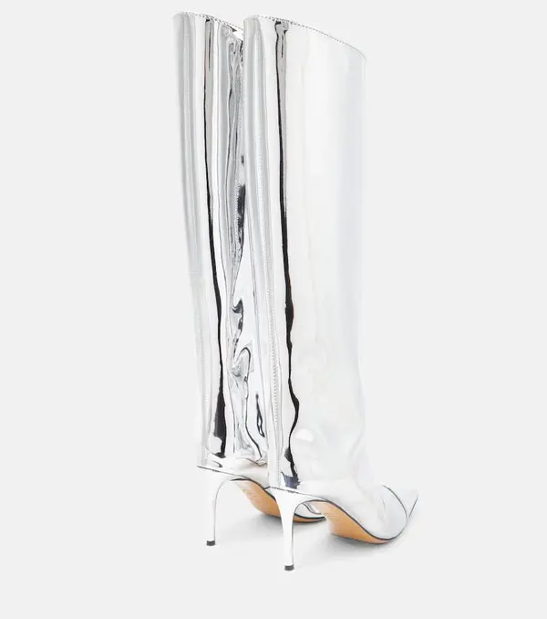 Alexandre Vauthier Alex 105 Metallic Knee-high Boots - Silver