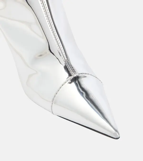 Alexandre Vauthier Alex 105 Metallic Knee-high Boots - Silver