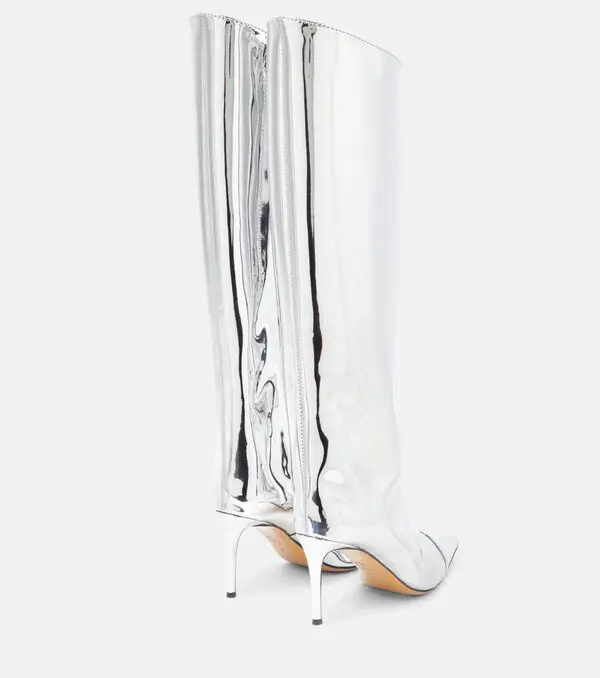 Alexandre Vauthier Alex 105 Metallic Knee-high Boots - Silver