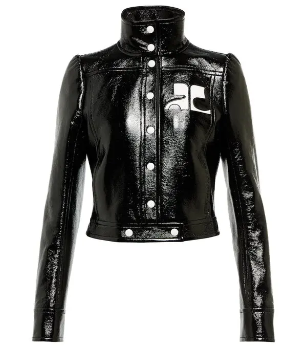 COURREGES Courrèges Reedition Cropped Vinyl Jacket