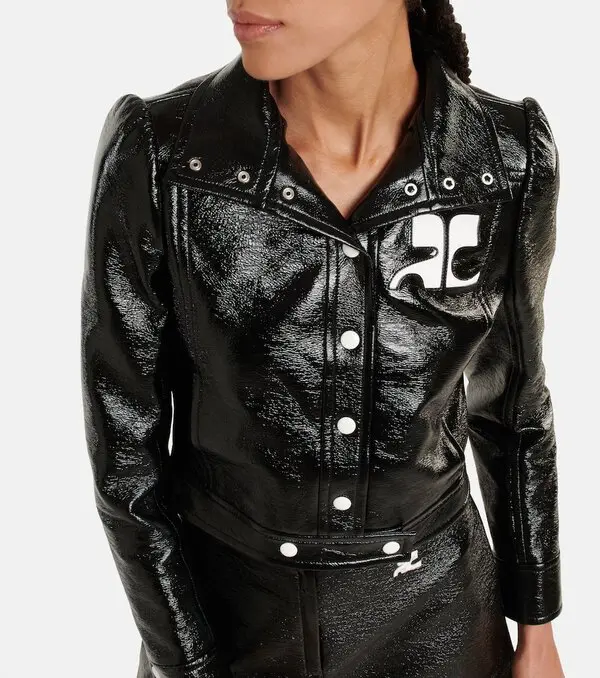 COURREGES Courrèges Reedition Cropped Vinyl Jacket