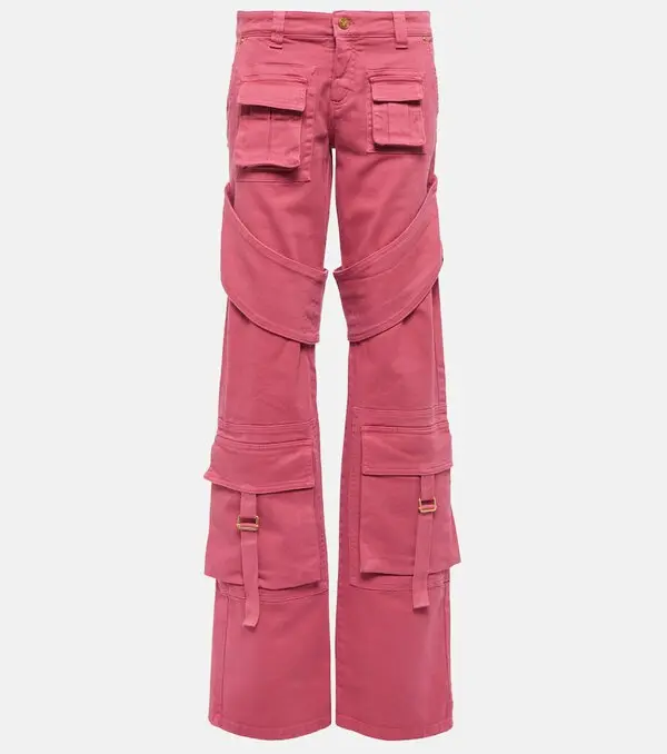 Blumarine Denim Cargo Pants - Pink