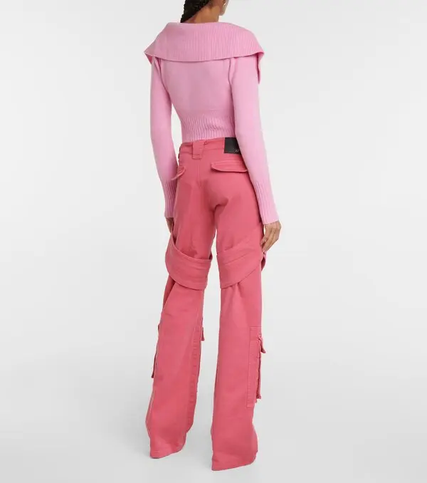 Blumarine Denim Cargo Pants - Pink