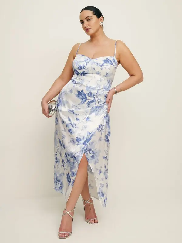 Reformation Marguerite Silk Dress In Meringue - 70% Off | Editorialist