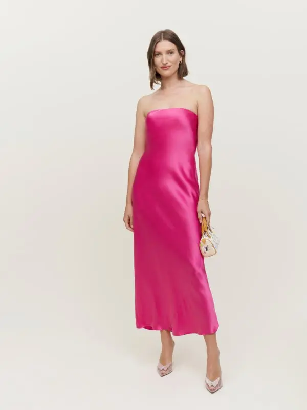 REFORMATION Joanne Silk Dress