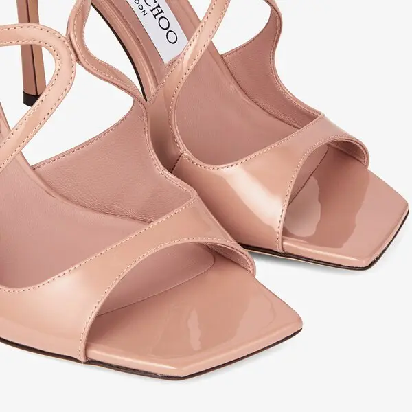 JIMMY CHOO Anise 95 Patent Leather Mules - Ballet Pink