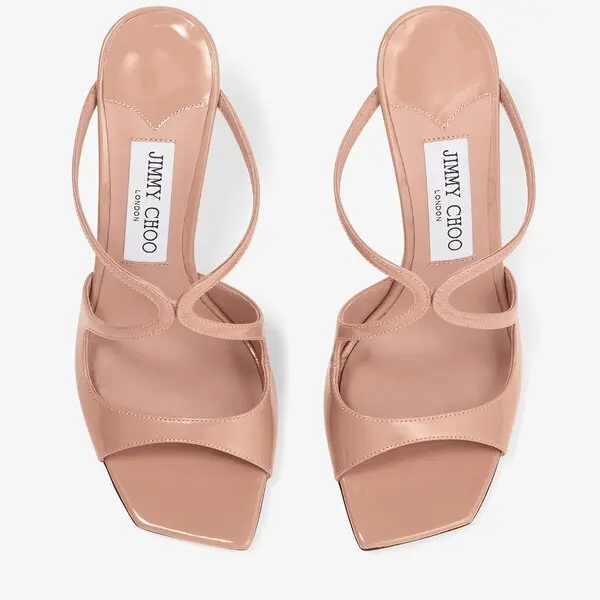 JIMMY CHOO Anise 95 Patent Leather Mules - Ballet Pink