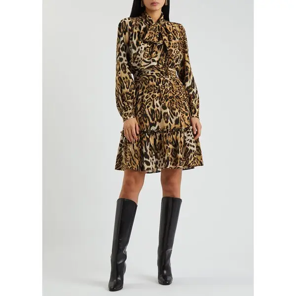 Moschino Print Silk Crepe De Chine Dress