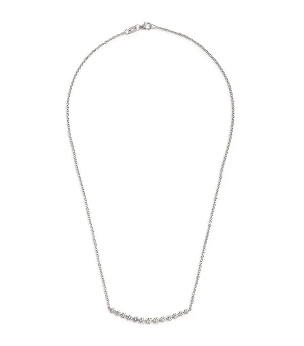 ANITA KO Gold And Diamond Crescent Necklace - White