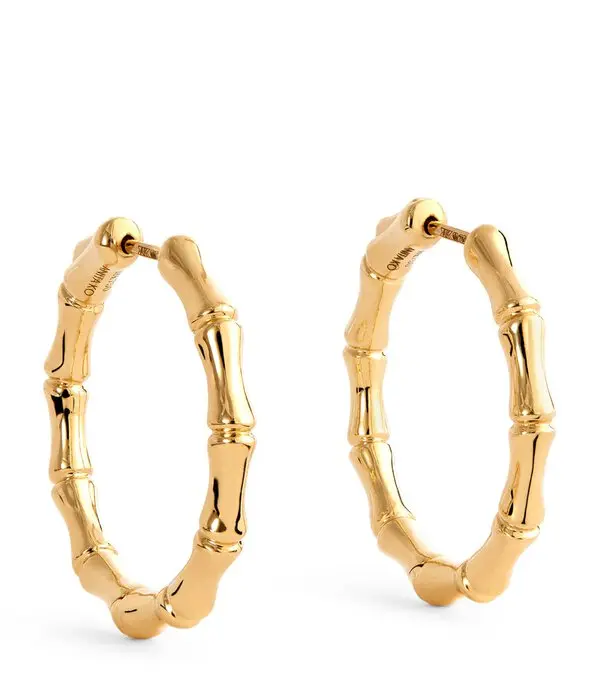 ANITA KO Yellow Bamboo Hoop Earrings - Gold