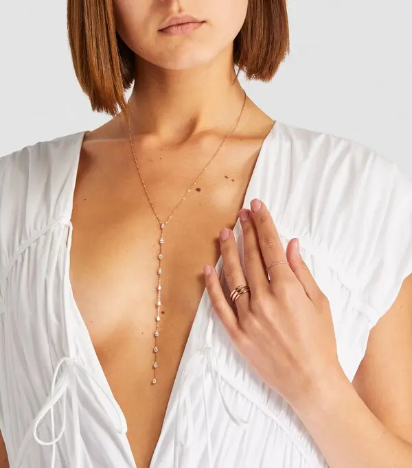 ANITA KO Diamond And Lariat Necklace