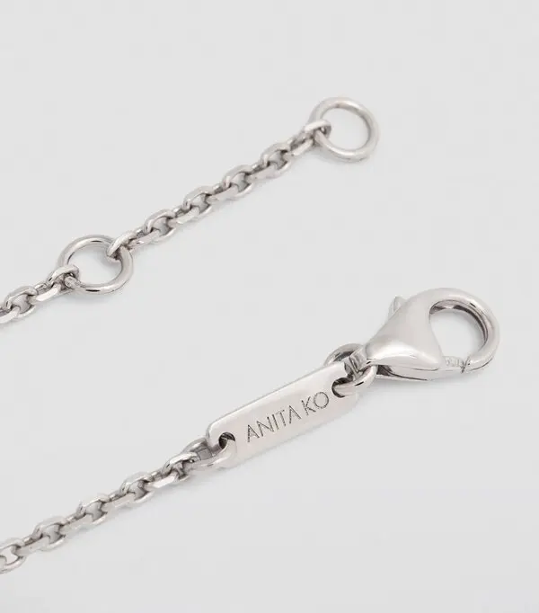 ANITA KO Leaf Motif Diamond Bracelet - White