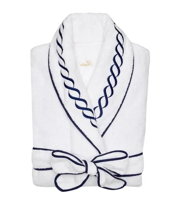 PRATESI Cotton Treccia Bathrobe - Navy