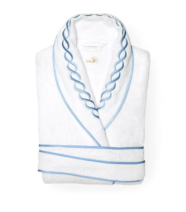 PRATESI Cotton Treccia Bathrobe - Blue
