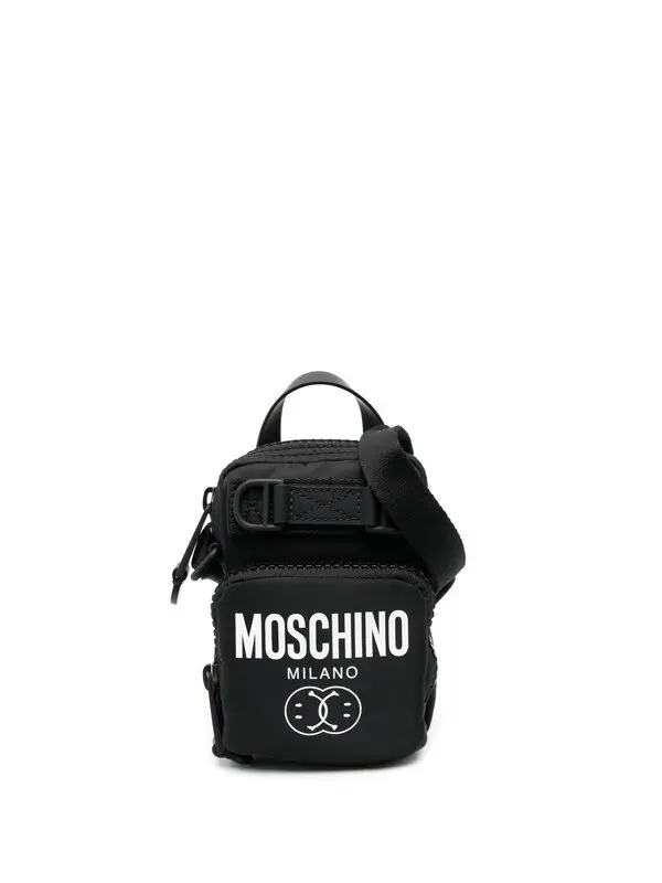 Moschino Print Zip-up Shoulder Bag