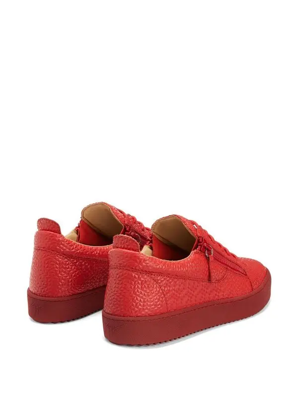 GIUSEPPE ZANOTTI Frankie Double-zip Low-top Sneakers - Red