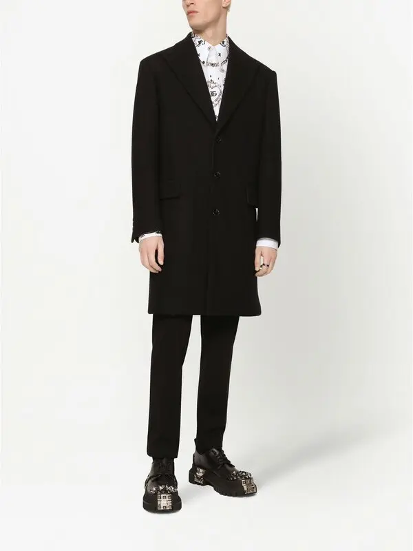 Dolce & Gabbana Single-breasted Wool Coat