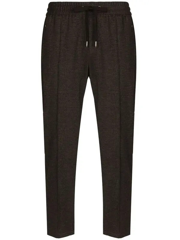 Dolce & Gabbana Check-print Joggers - Grey
