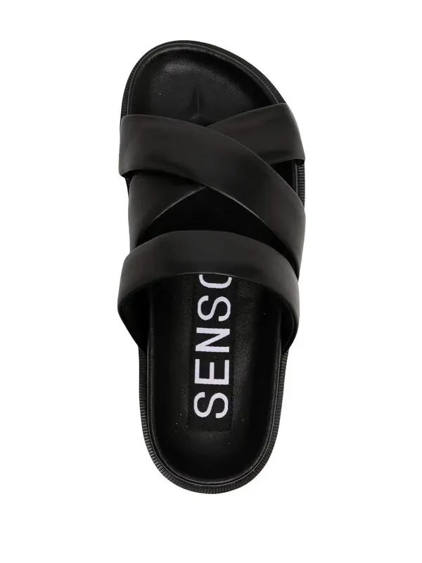 Senso Nico Leather Sandals - Black