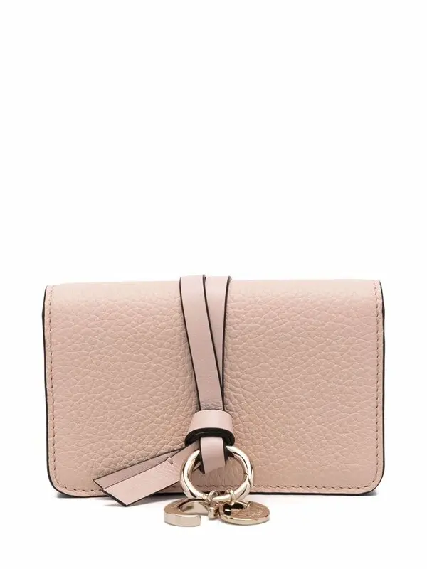 Chloé Logo-charm Leather Wallet - Neutrals