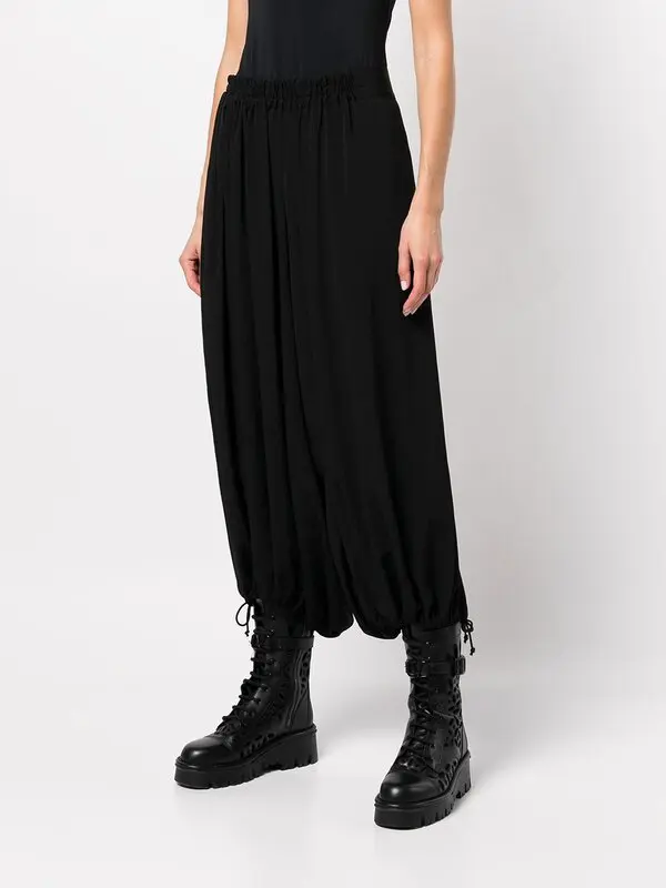 Y’s Cropped Tapered-leg Trousers