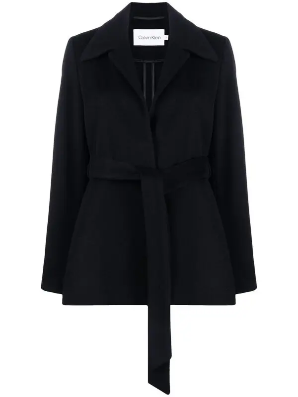 Calvin Klein Single-breasted Coat - Black