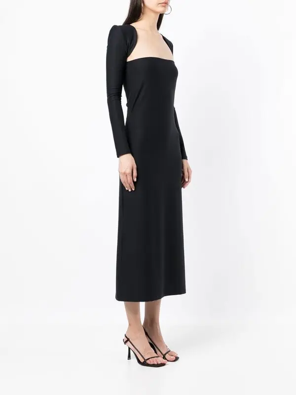 Rokh Square-neck Midi Dress
