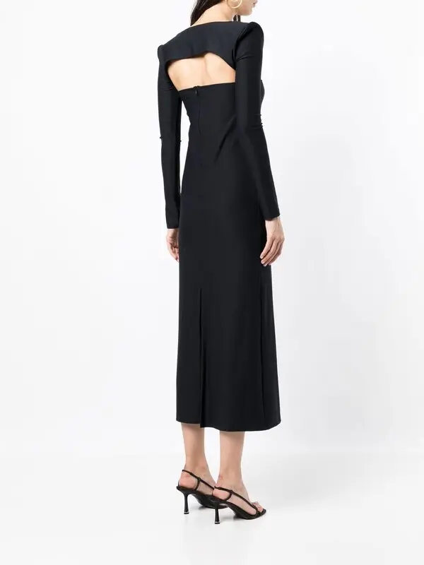Rokh Square-neck Midi Dress