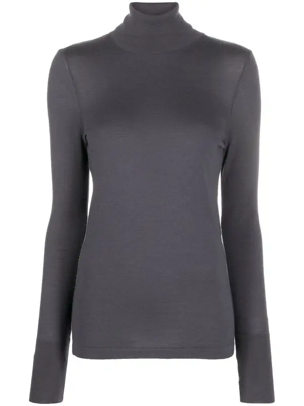LEMAIRE Roll-neck Merino Jumper - Grey