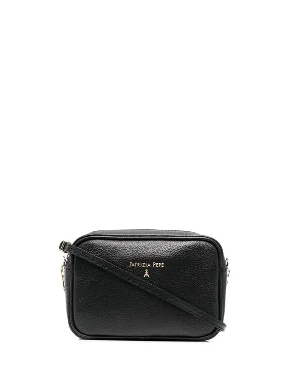 Patrizia Pepe Leather Crossbody Bag - Black