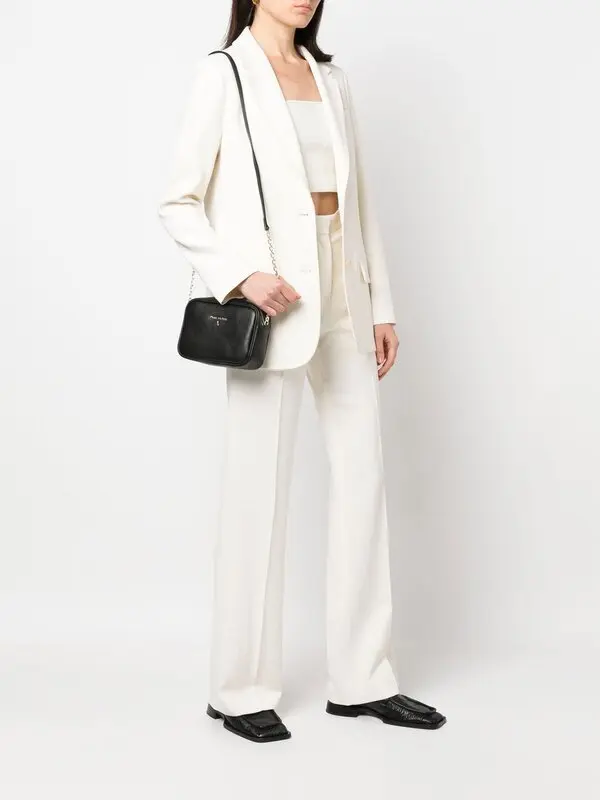 Patrizia Pepe Leather Crossbody Bag - Black
